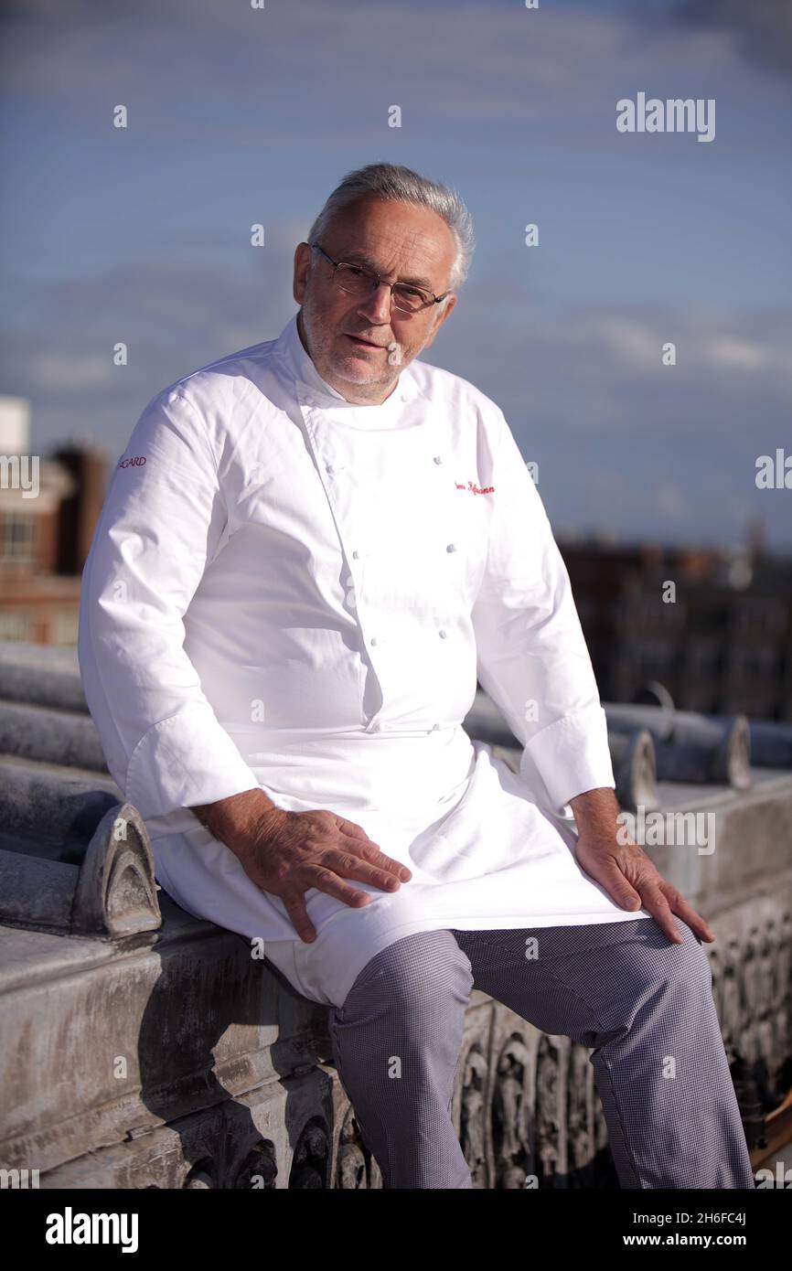 Chef Pierre Koffmann on the roof of Selfridges, London Stock Photo - Alamy