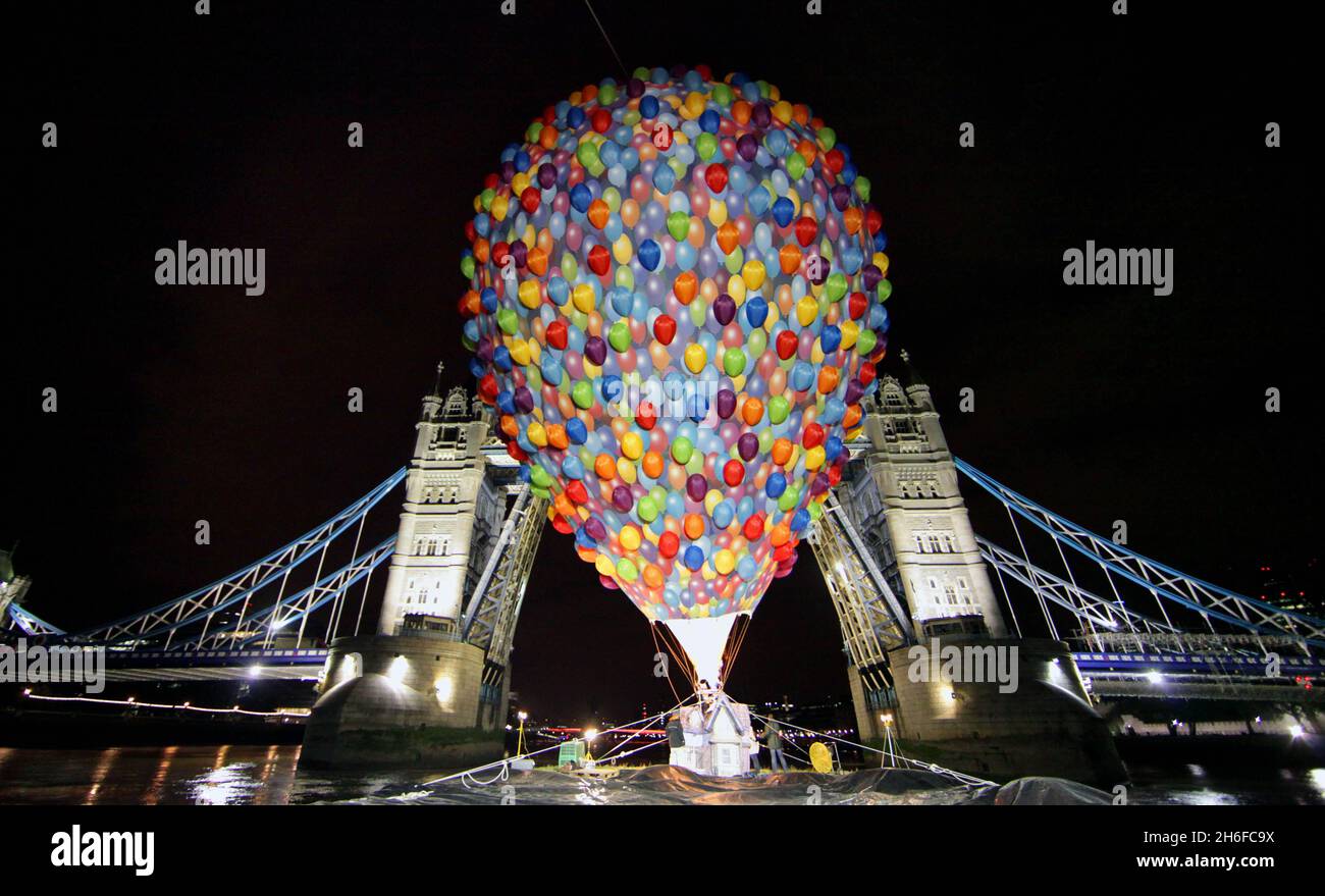 For the first time in London's history, Tower Bridge lifted it bascules ...