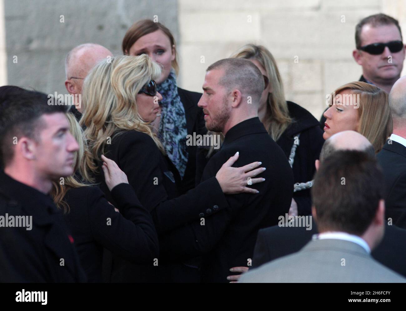 Stephen Gately's boyfriend Andrew Cowles arrives at the Church of St ...