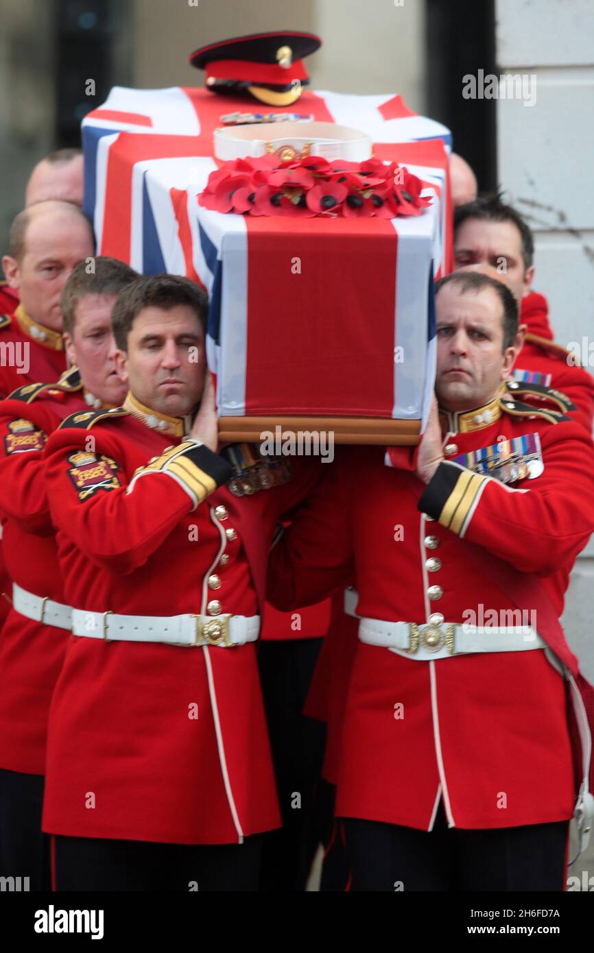 The funeral of soldier Darren Chant took place today at The Guards ...