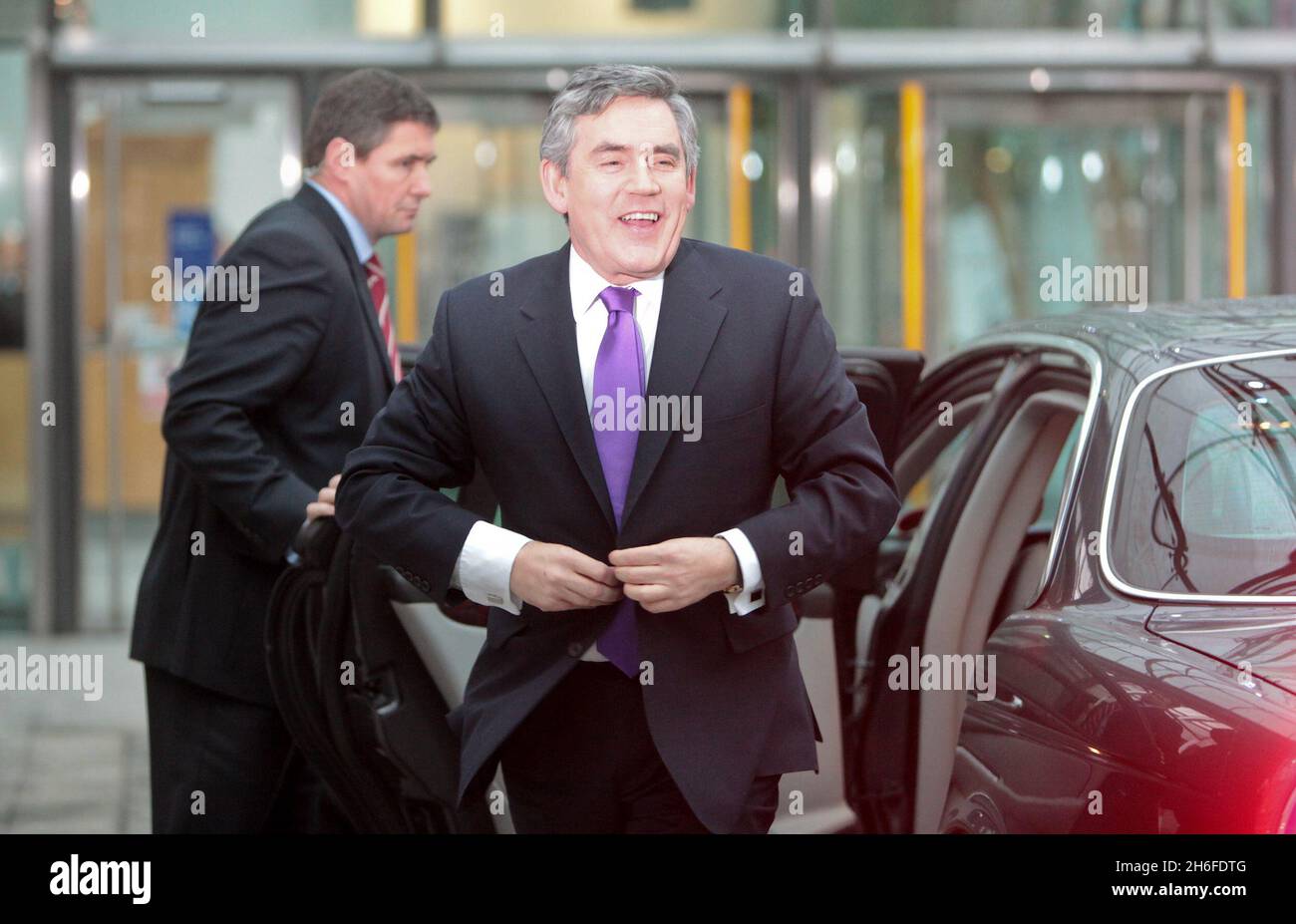 PM Gordon Brown is pictured at the BIS office in Westminster this ...