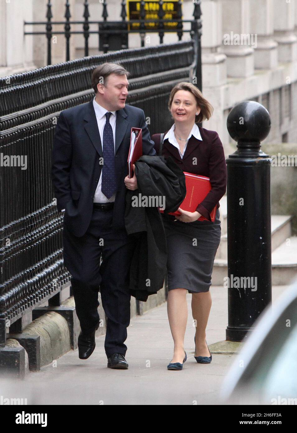 Ed Balls and Yvette Cooper arrive for the cabinet meeting in Downing ...