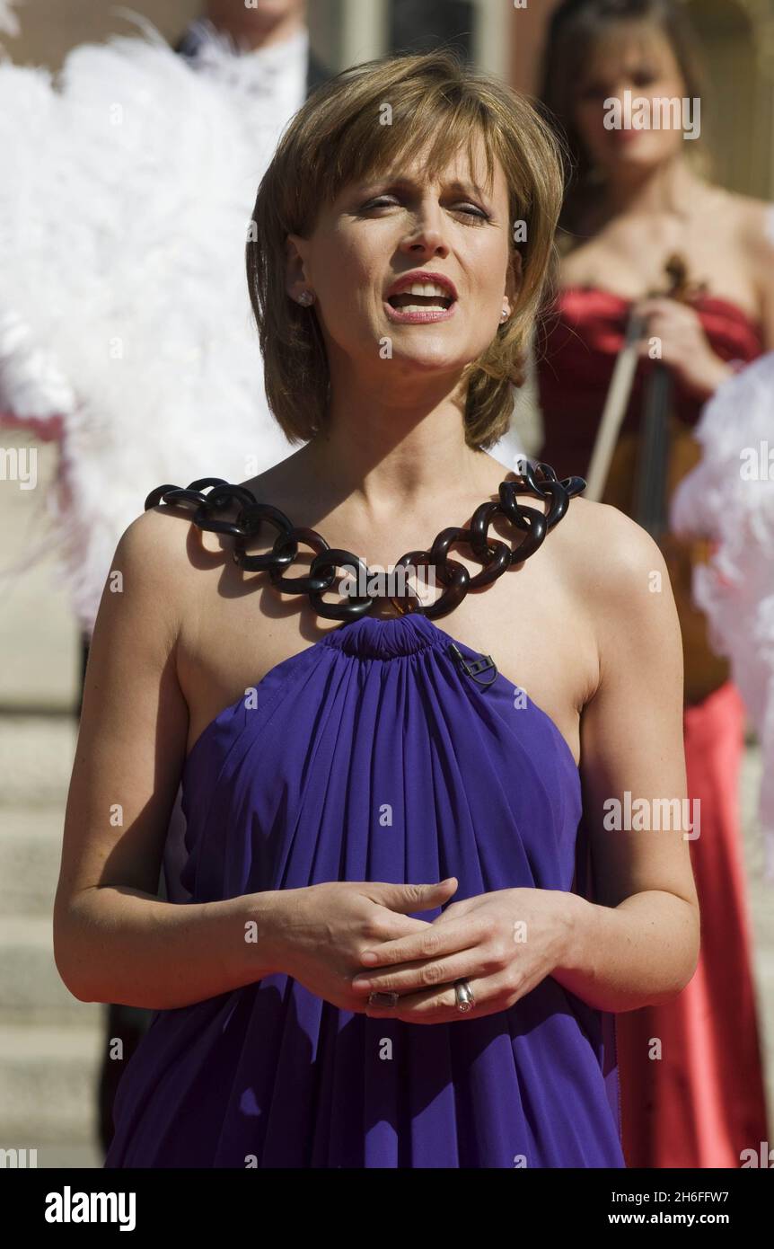 Katie Derham the new BBC Proms presenter pictured before a photocall to ...