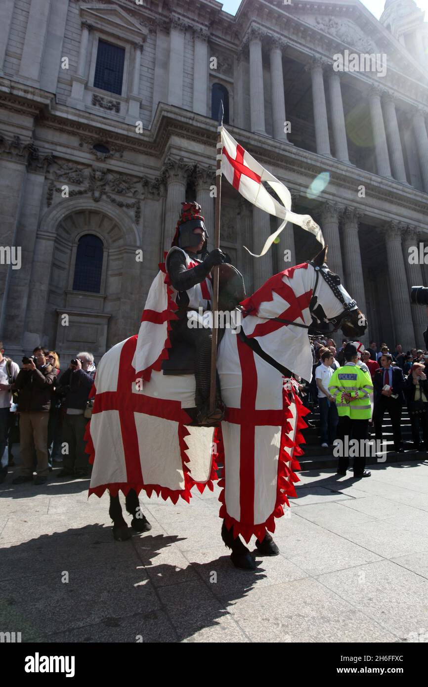 A St George's day parade, not seen in the City of London for 425 years ...