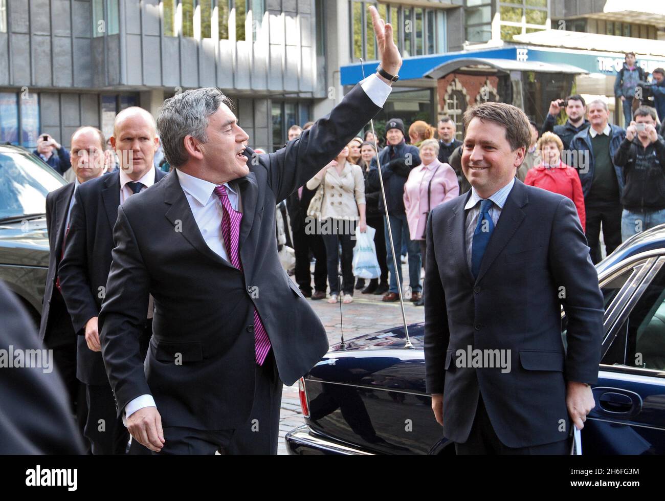PM Gordon Brown is seen arriving at a Citizen UK event held at The ...