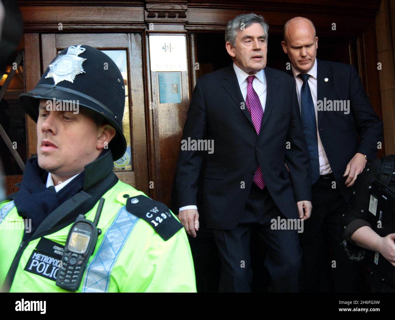 PM Gordon Brown is seen leaving a Citizen UK event held at The ...