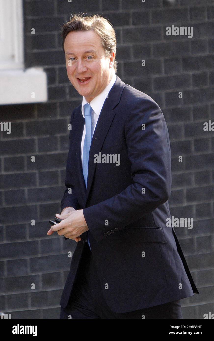 PM David Cameron pictured pictured today in Downing Street, London ...