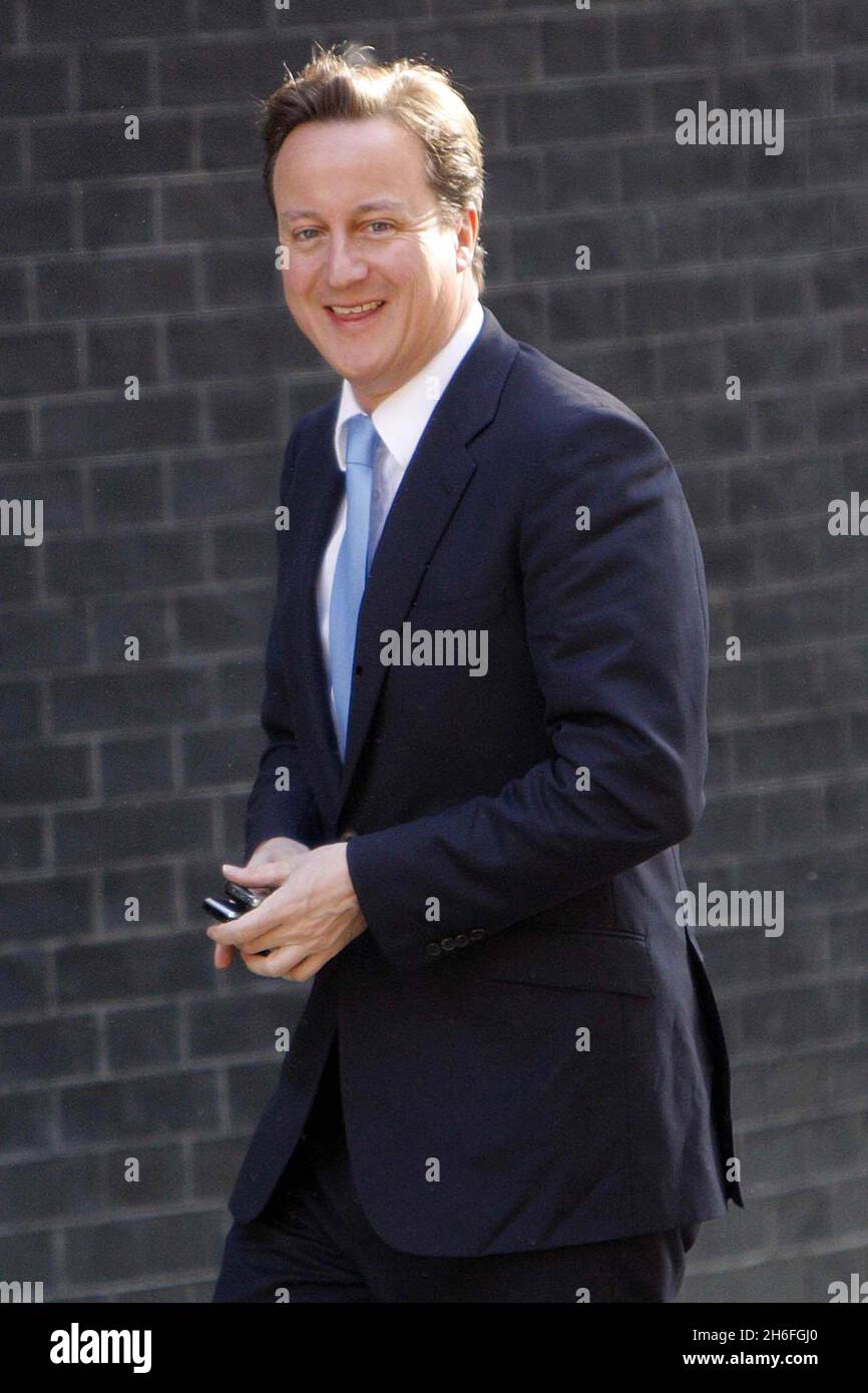 PM David Cameron pictured pictured today in Downing Street, London ...