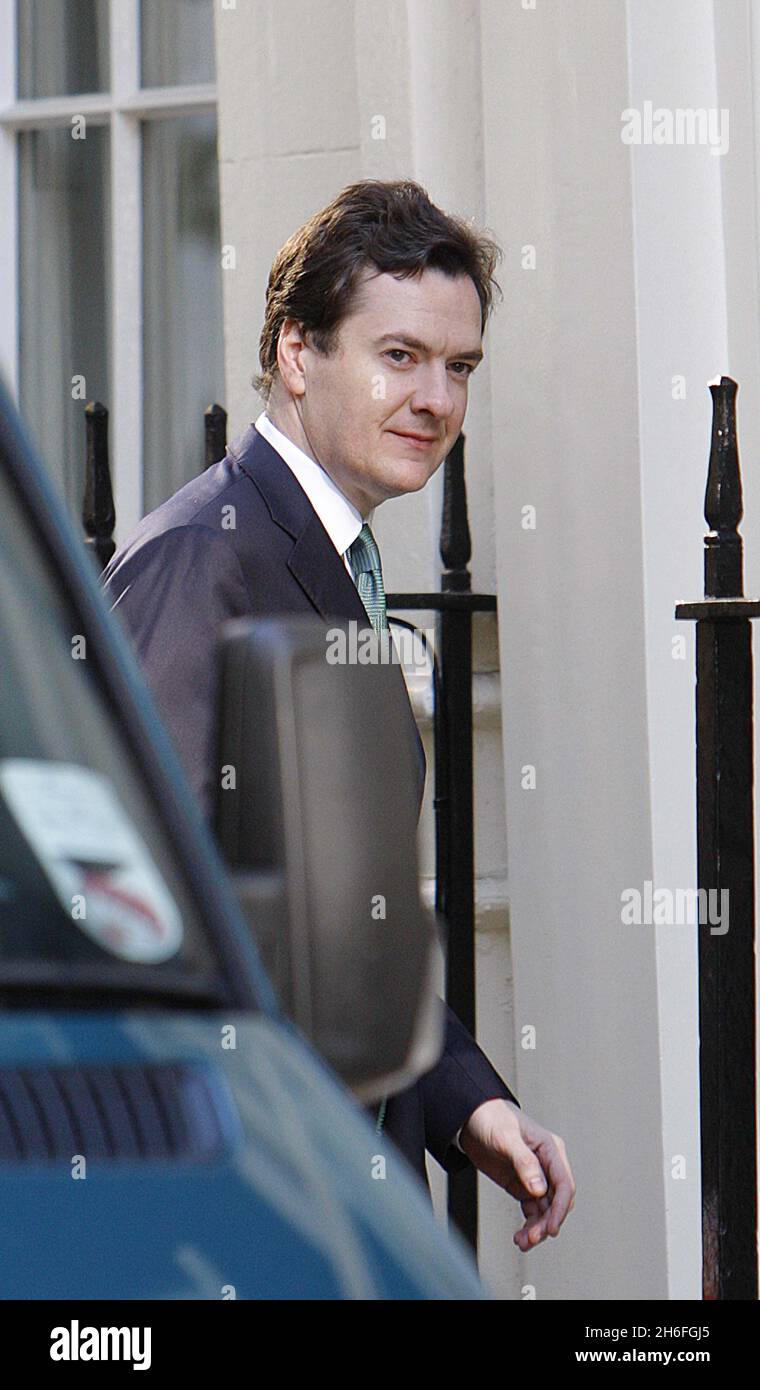 Chancellor George Osborne pictured pictured today in Downing Street ...
