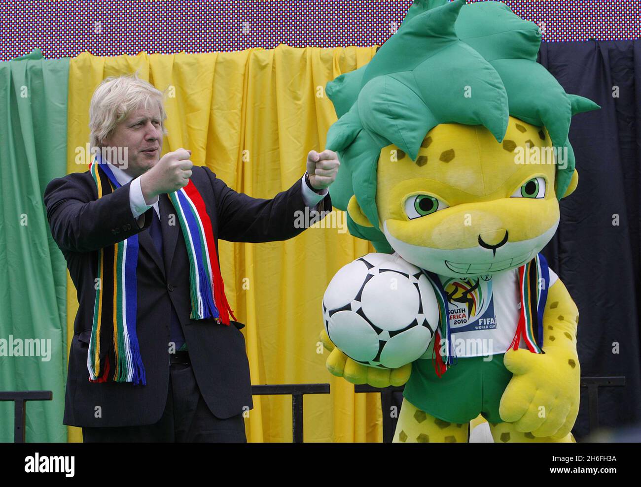 The Mayor of London Boris Johnson welcomes the start of the Fifa World ...