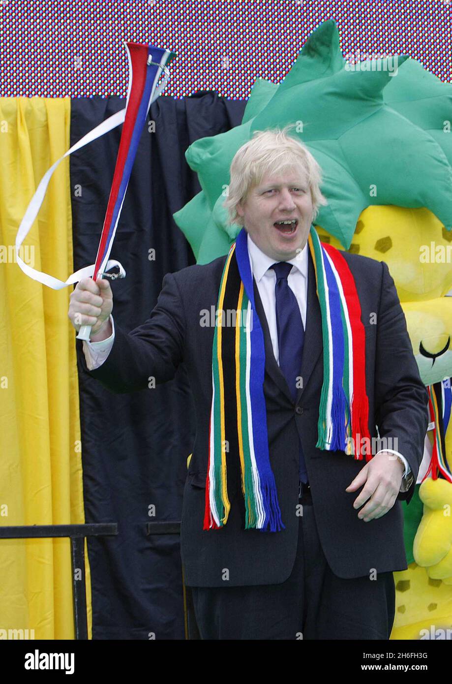 The Mayor of London Boris Johnson welcomes the start of the Fifa World ...