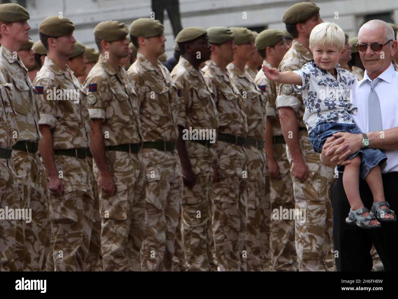 The 1st Battalion Coldstream Guards held a memorial service and parade ...