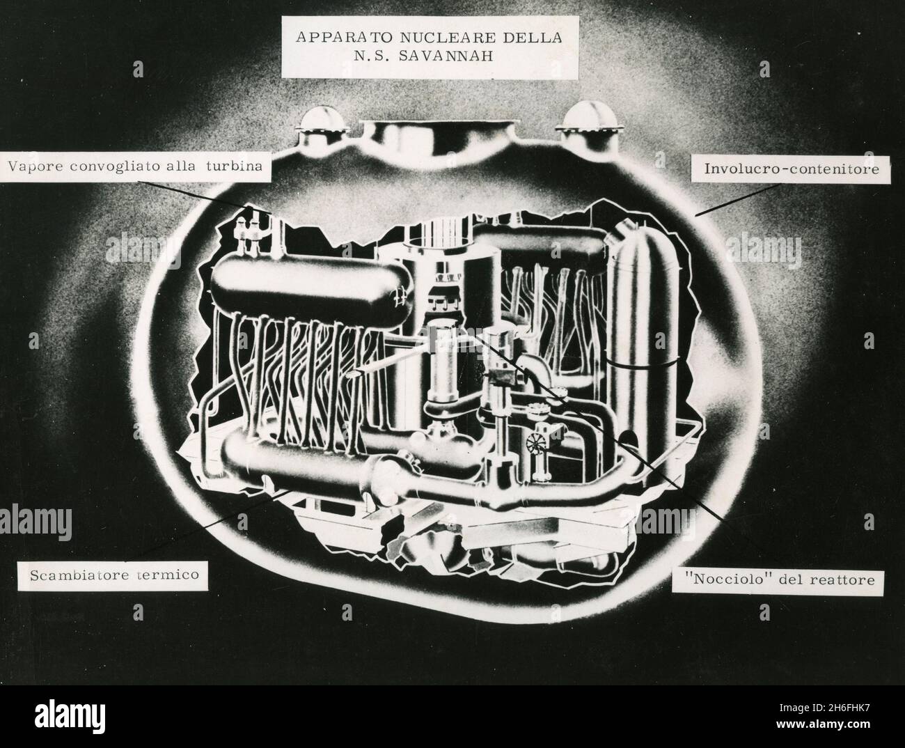 Nuclear plant of the Nuclear Ship Savannah, USA 1960s Stock Photo - Alamy