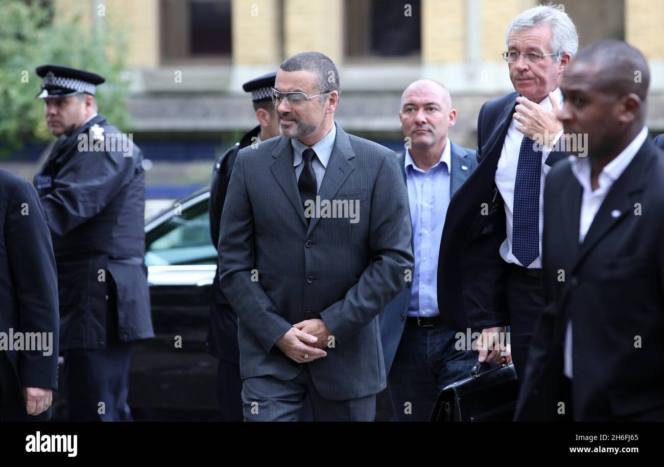 Pop star George Michael pictured arriving at Highbury Corner ...