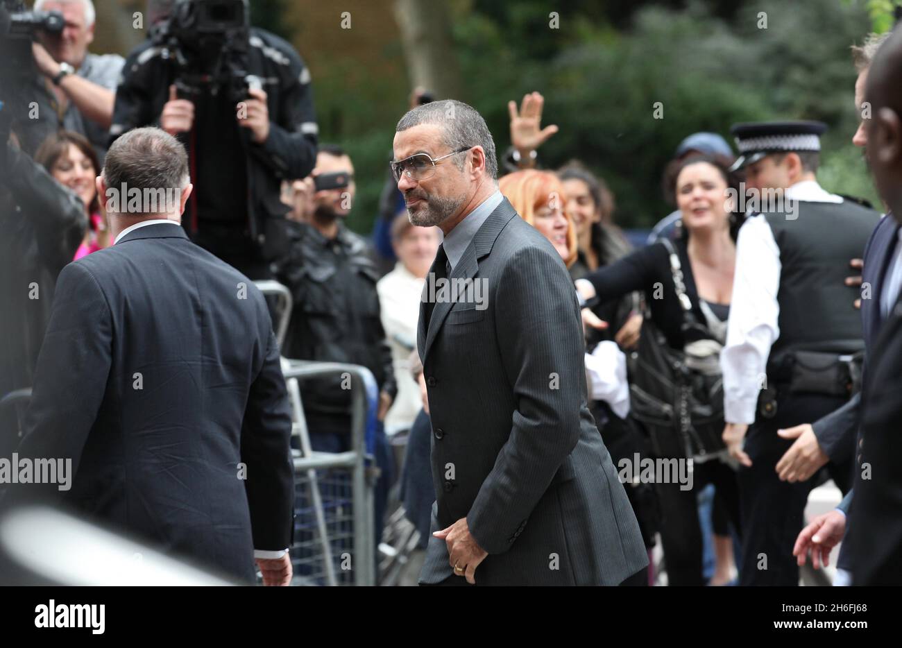Pop star George Michael pictured arriving at Highbury Corner ...