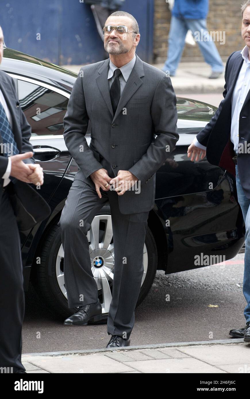 Pop star George Michael pictured arriving at Highbury Corner ...