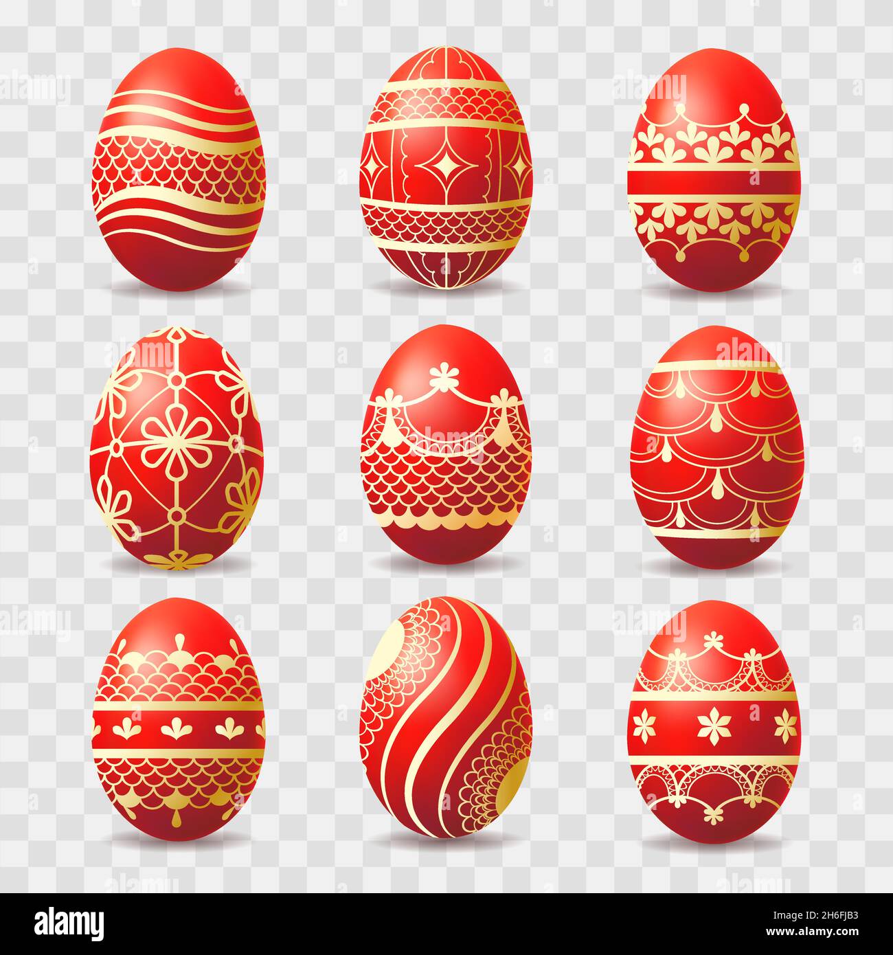 Easter golden painted eggs Stock Vector Images - Alamy