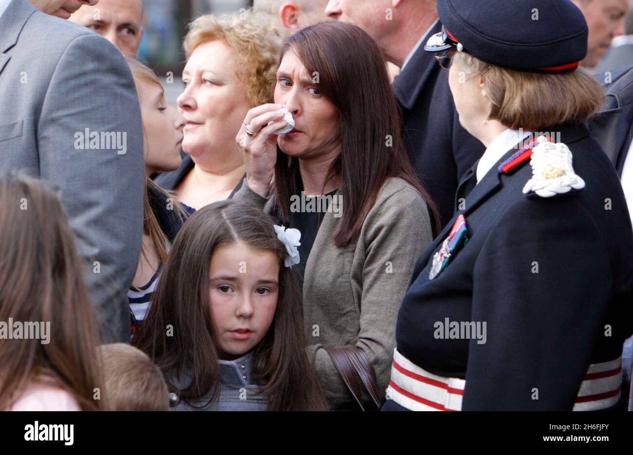 Family, friends and colleagues of PC Blakelock at a service in Muswell ...