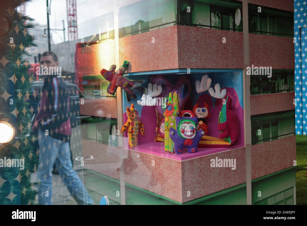 This years windows include a urban tower block estate by artist Pete ...