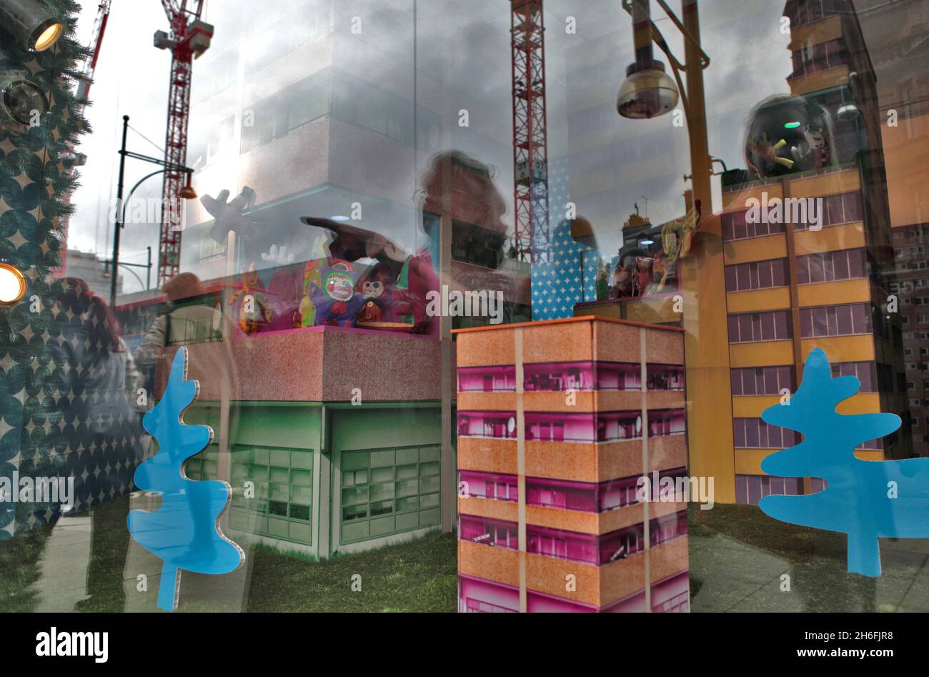 This years windows include a urban tower block estate by artist Pete ...