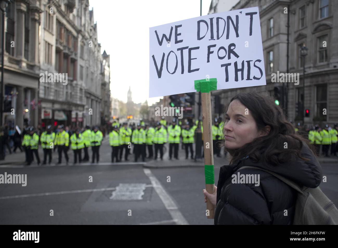 Student tuition fees protest in central London Stock Photo - Alamy