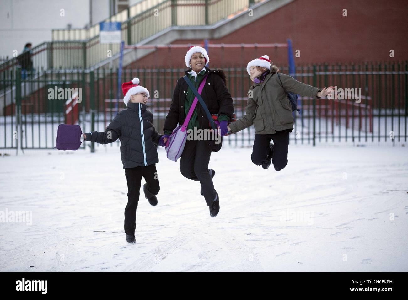 Pupils at the George Tomlinson primary school in Leytonstone, London ...