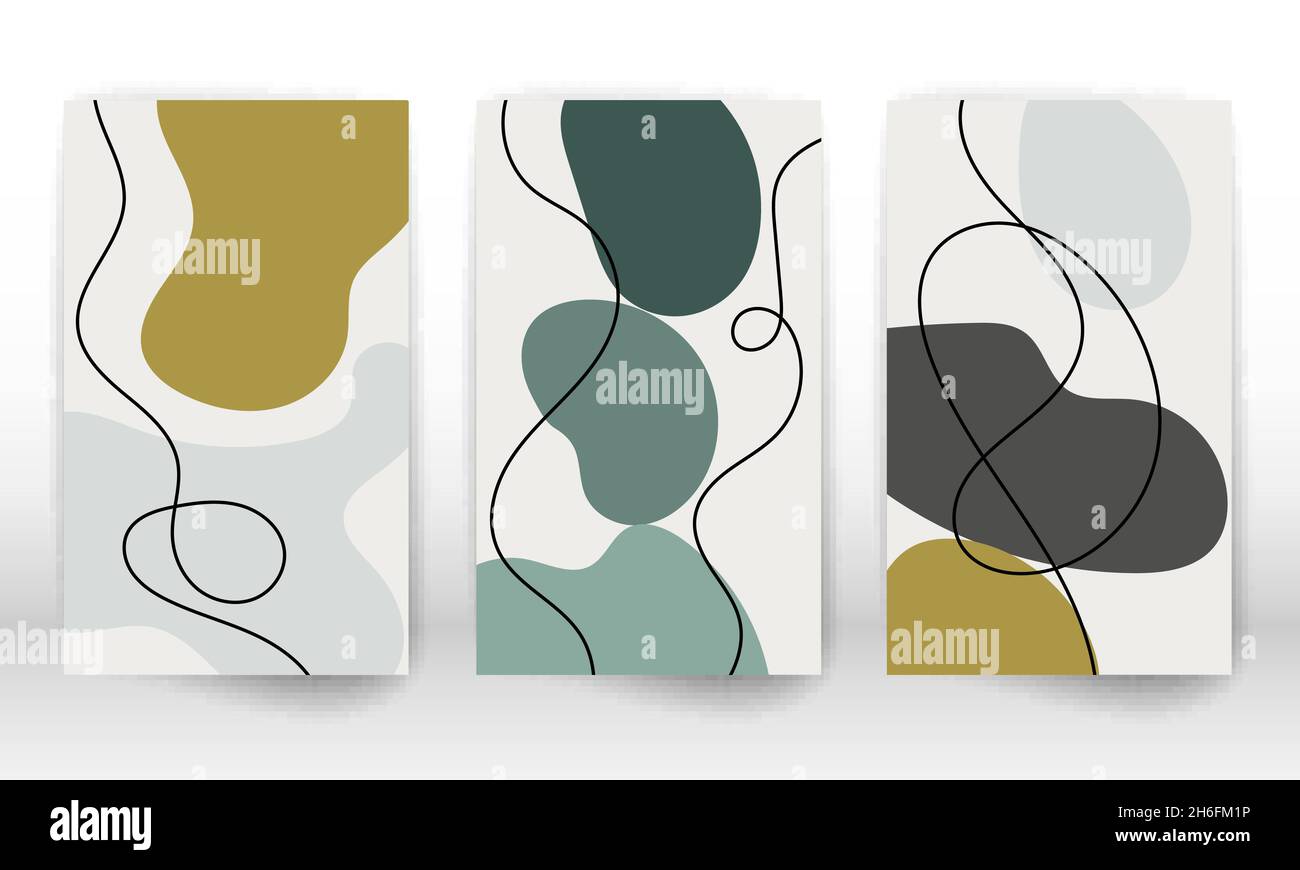 Set of geometric shapes. Abstract hand drawn watercolor effect design ...