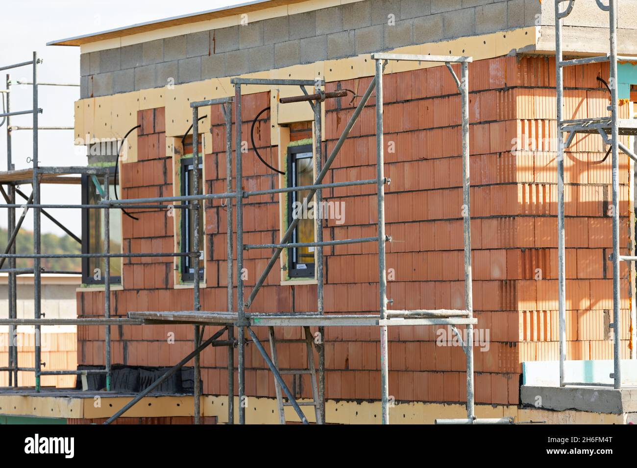 Picture of new house under construction, building area outdoor Stock ...