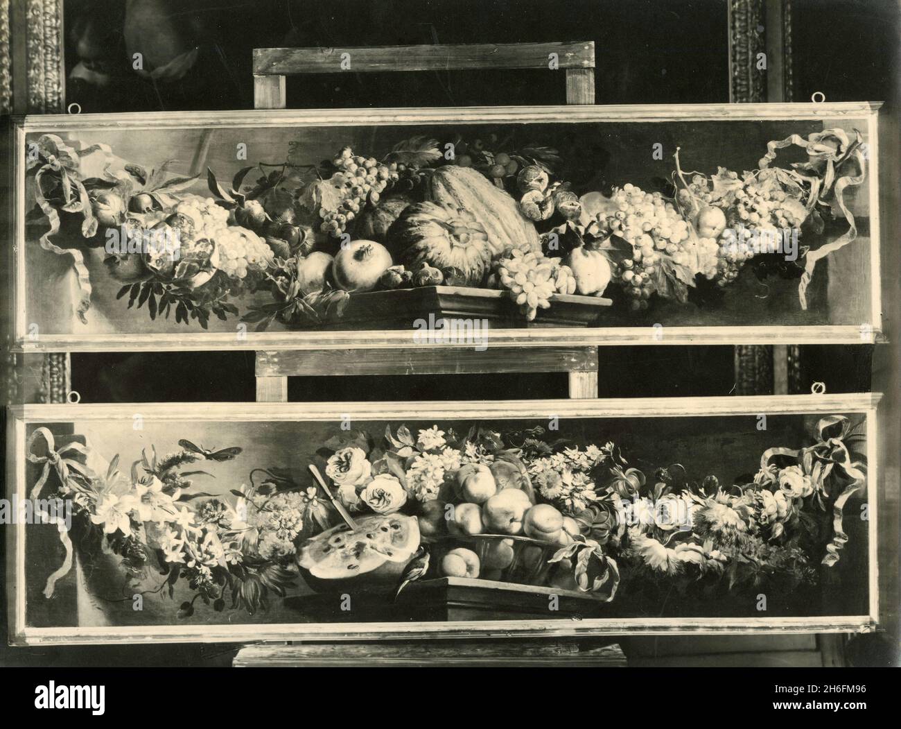 Flowers and fruits, painting by Italian artist Mario de' Fiori, Italy ...