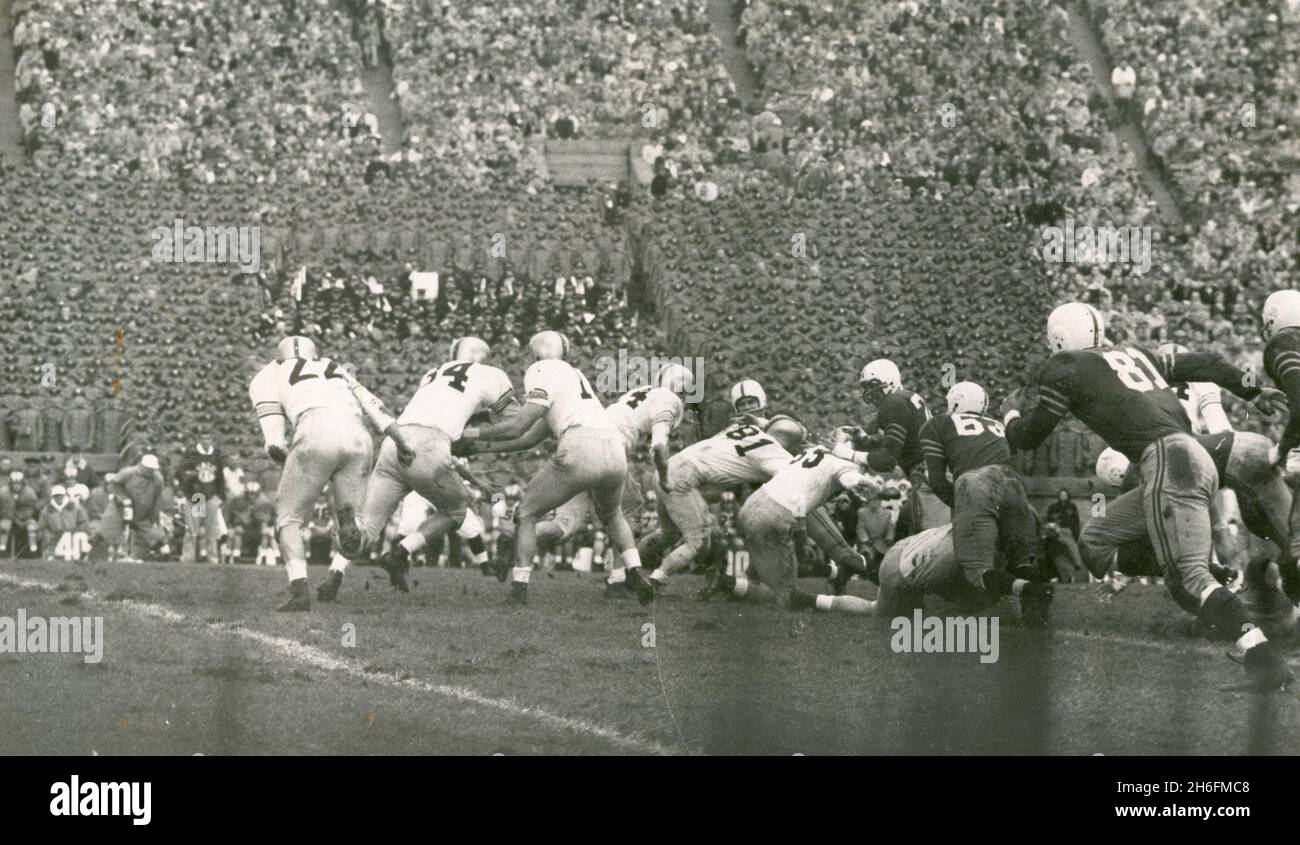 American footbal match, USA 1956 Stock Photo - Alamy