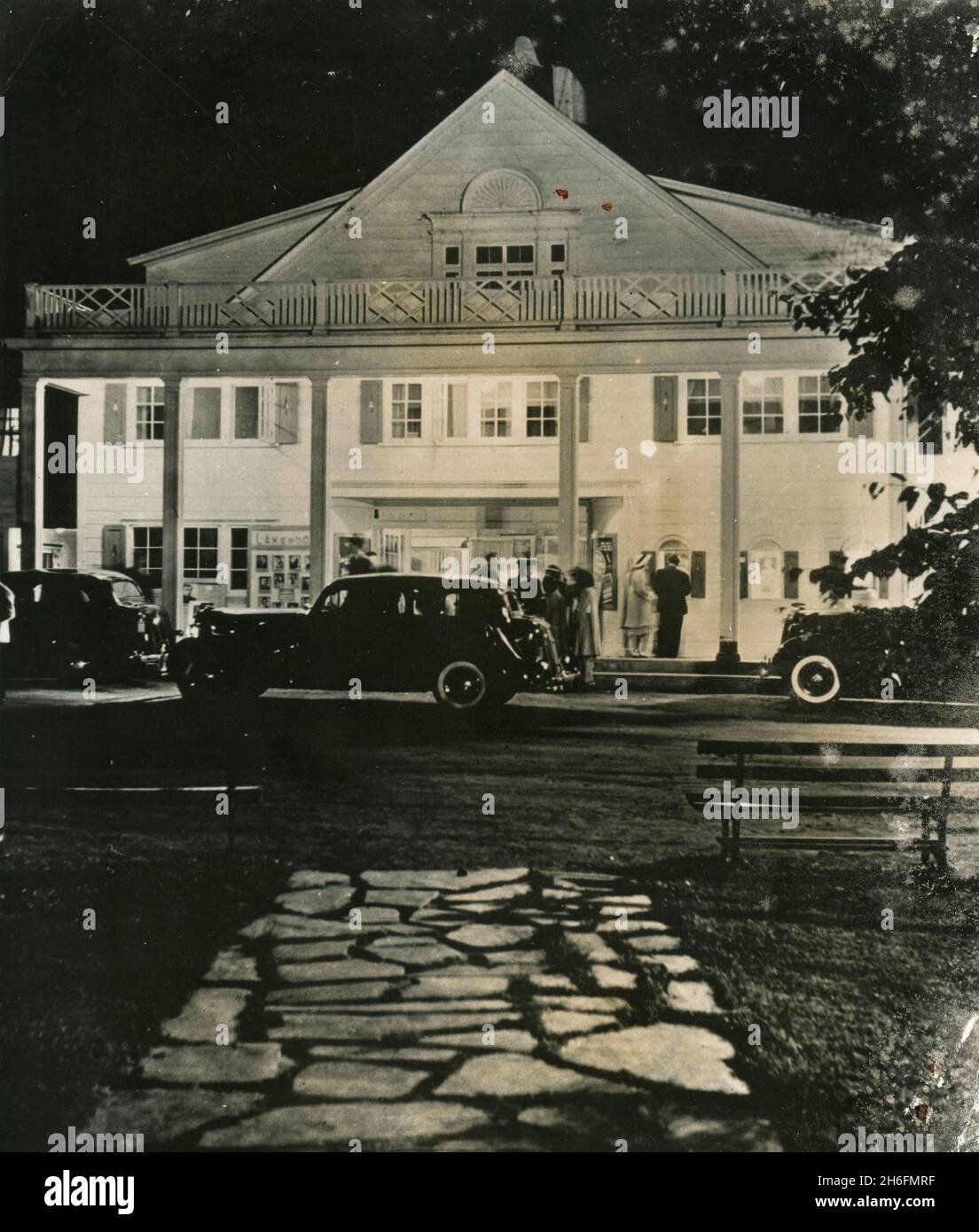 People and cars outside the party, USA 1940s Stock Photo - Alamy