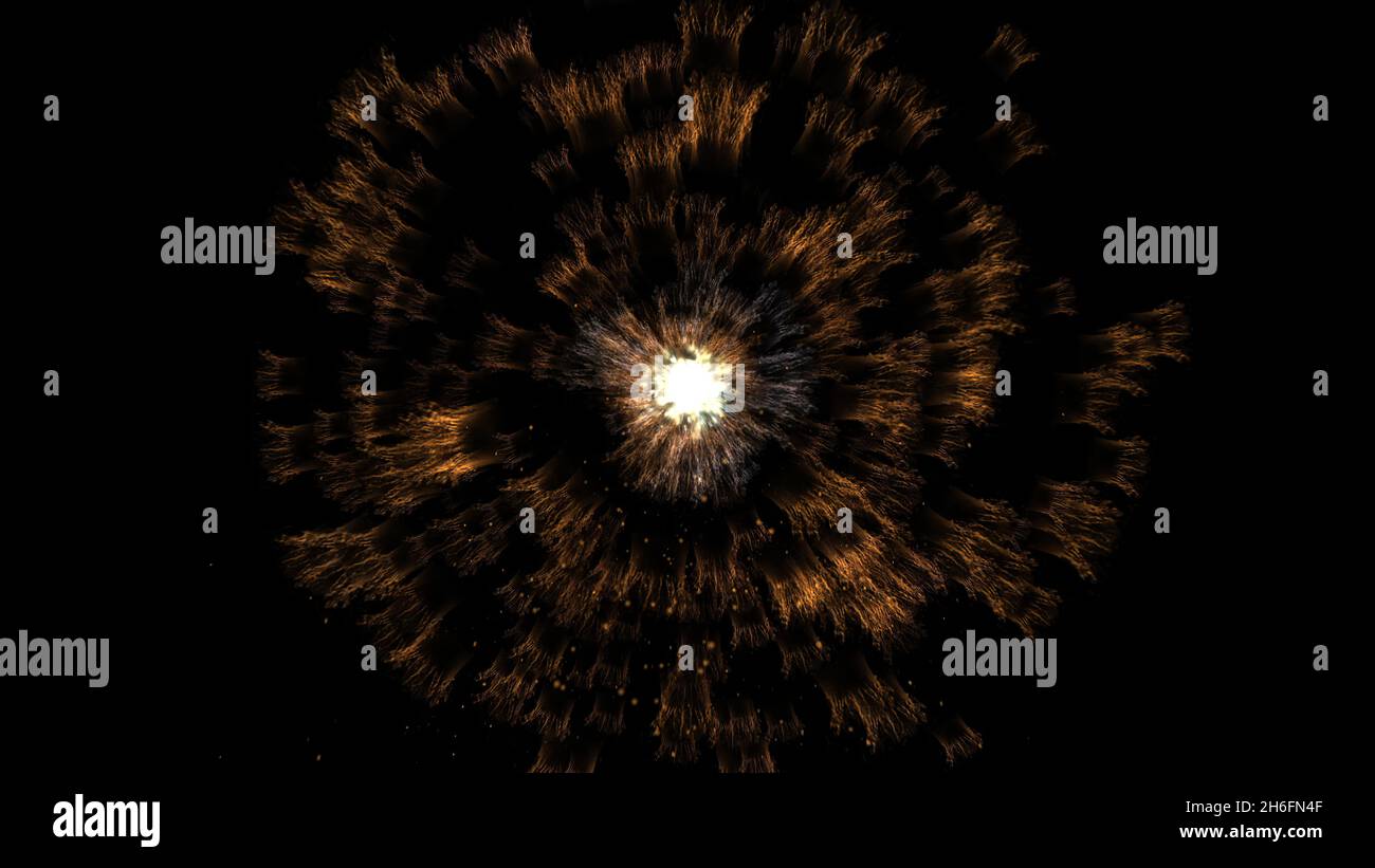 3d illustration - Particle glitter Cosmic Flares Stock Photo - Alamy
