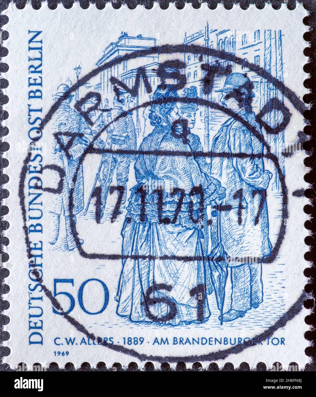 GERMANY, Berlin - CIRCA 1969: a postage stamp from Germany, Berlin ...