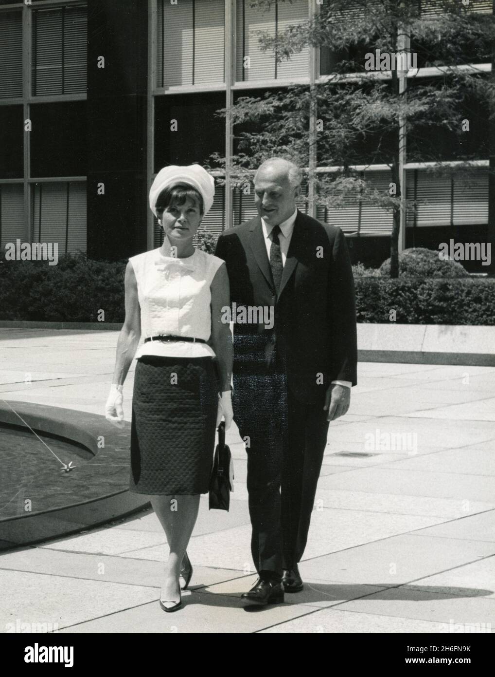 US Ambassador to Malta George J. Feldman and wife in the courtyard of ...