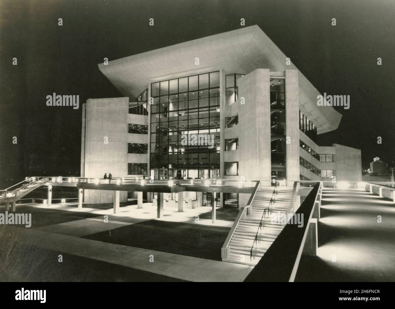 View of the C.Y. Stephens Auditorium at Iowa University Campus by night ...