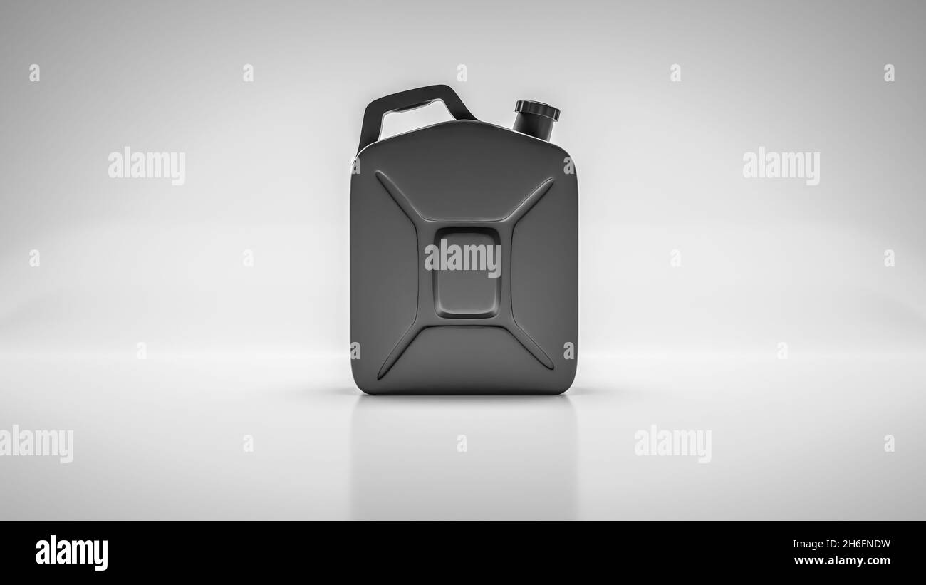3D rendering of typical petrol can on white background Stock Photo - Alamy