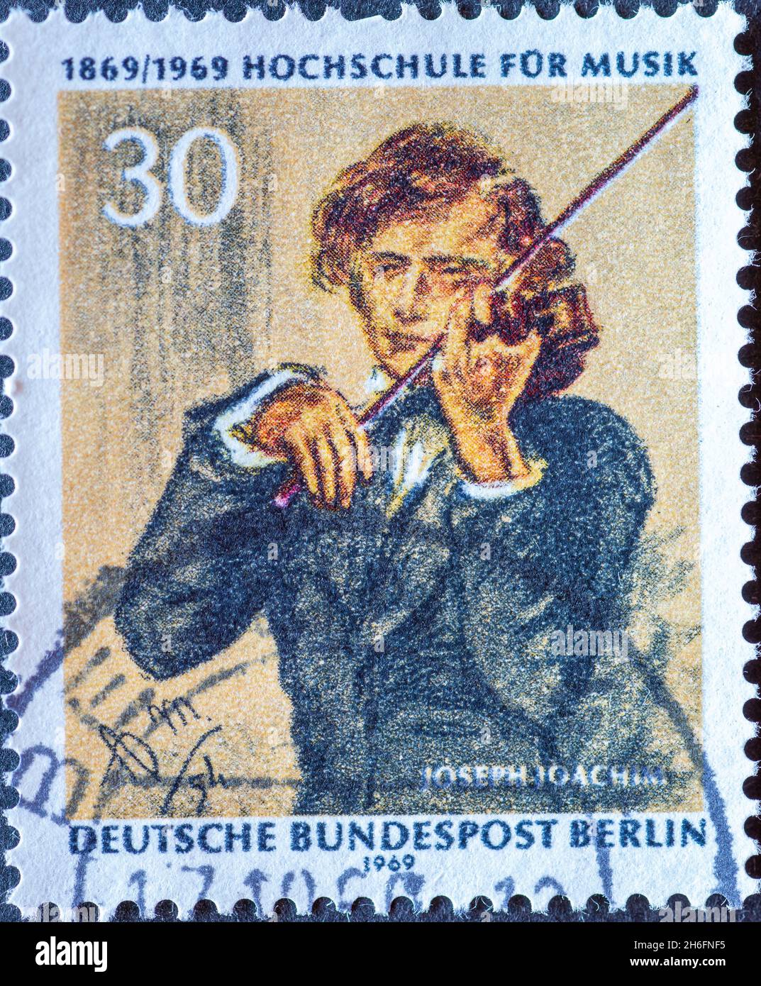 GERMANY, Berlin - CIRCA 1969: a postage stamp from Germany, Berlin ...