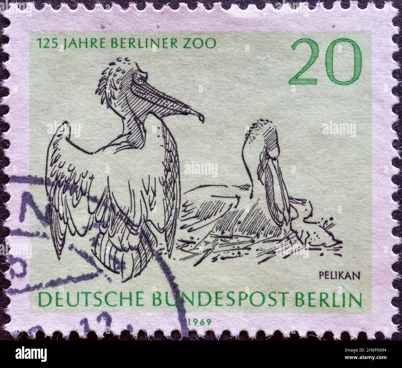 GERMANY, Berlin - CIRCA 1969: a postage stamp from Germany, Berlin ...