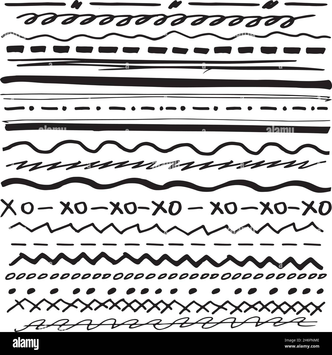 Set of 20 pieces different lines - Vector Stock Vector Image & Art - Alamy