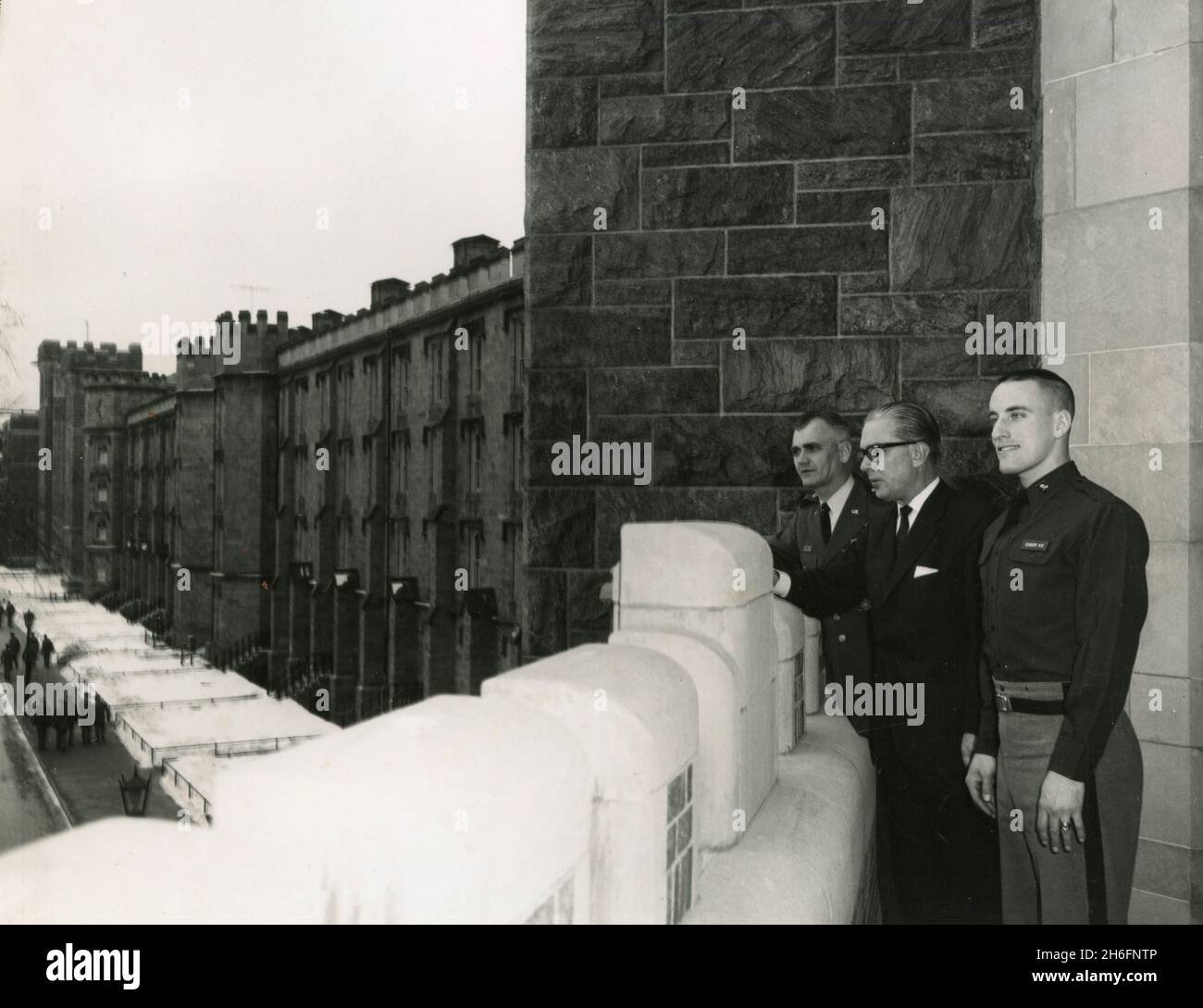 German Minister of Defense Kai-Uwe von Hassel (center), Major General W ...