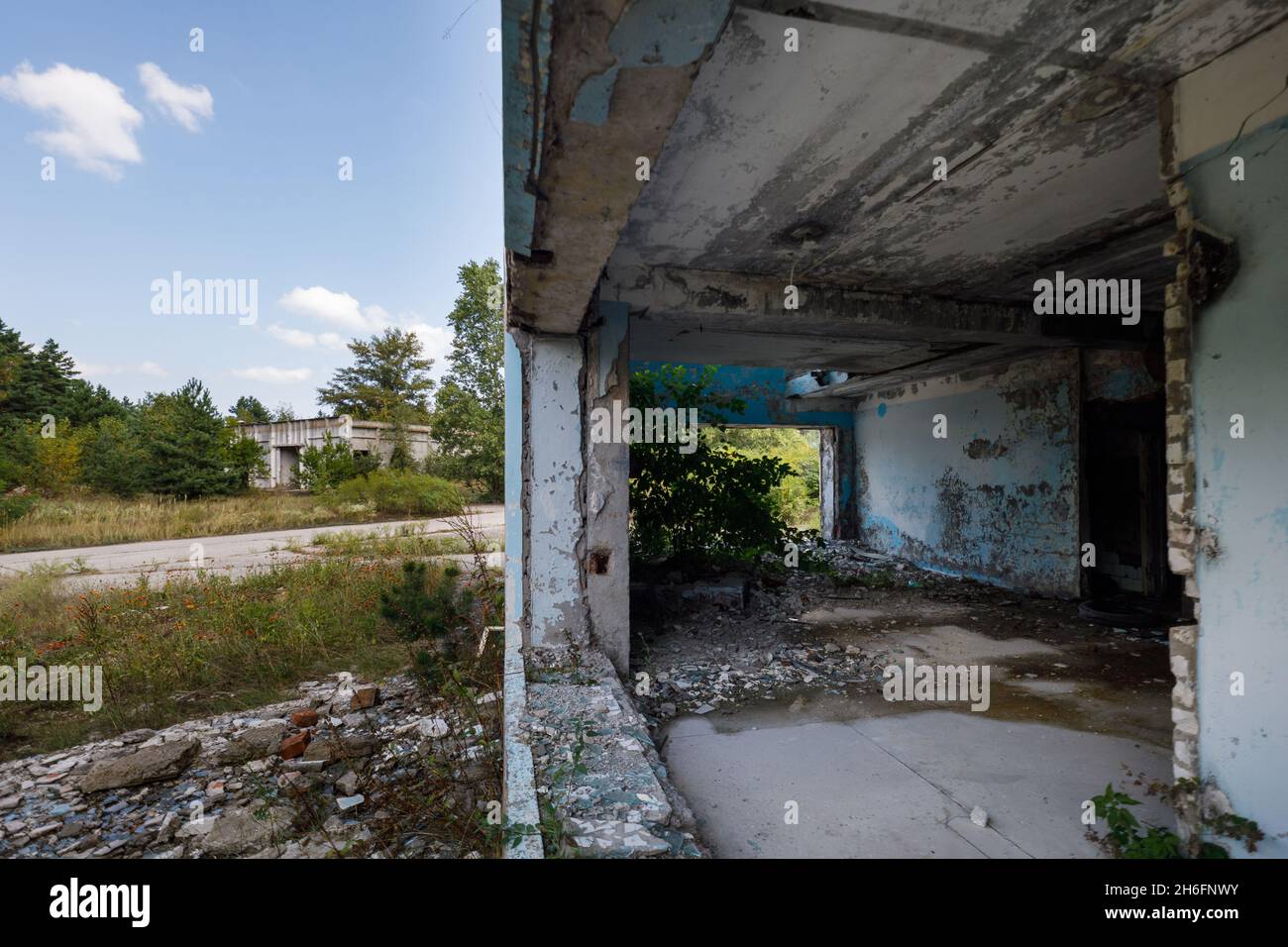 The abandoned buildings in Orbita ghost-town, Ukraine Stock Photo - Alamy