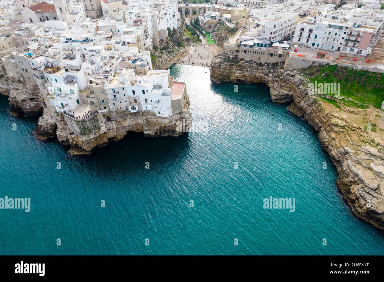 Polignano city aerial view drone hi-res stock photography and images ...