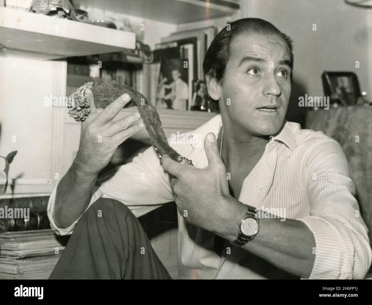 Argentine film actor Alberto De Mendoza, Italy 1950s Stock Photo - Alamy