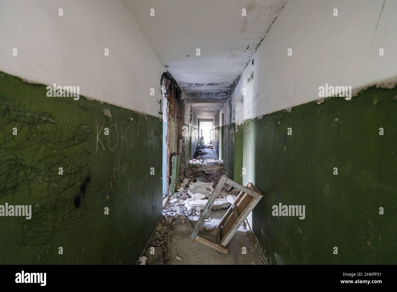 The abandoned buildings in Orbita ghost-town, Ukraine Stock Photo - Alamy