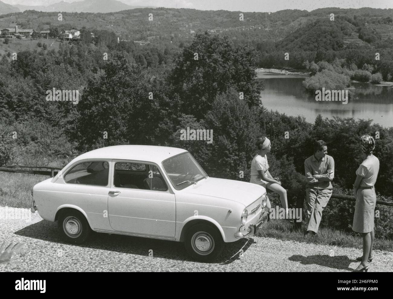 FIAT 850 car, Italy 1965 Stock Photo - Alamy