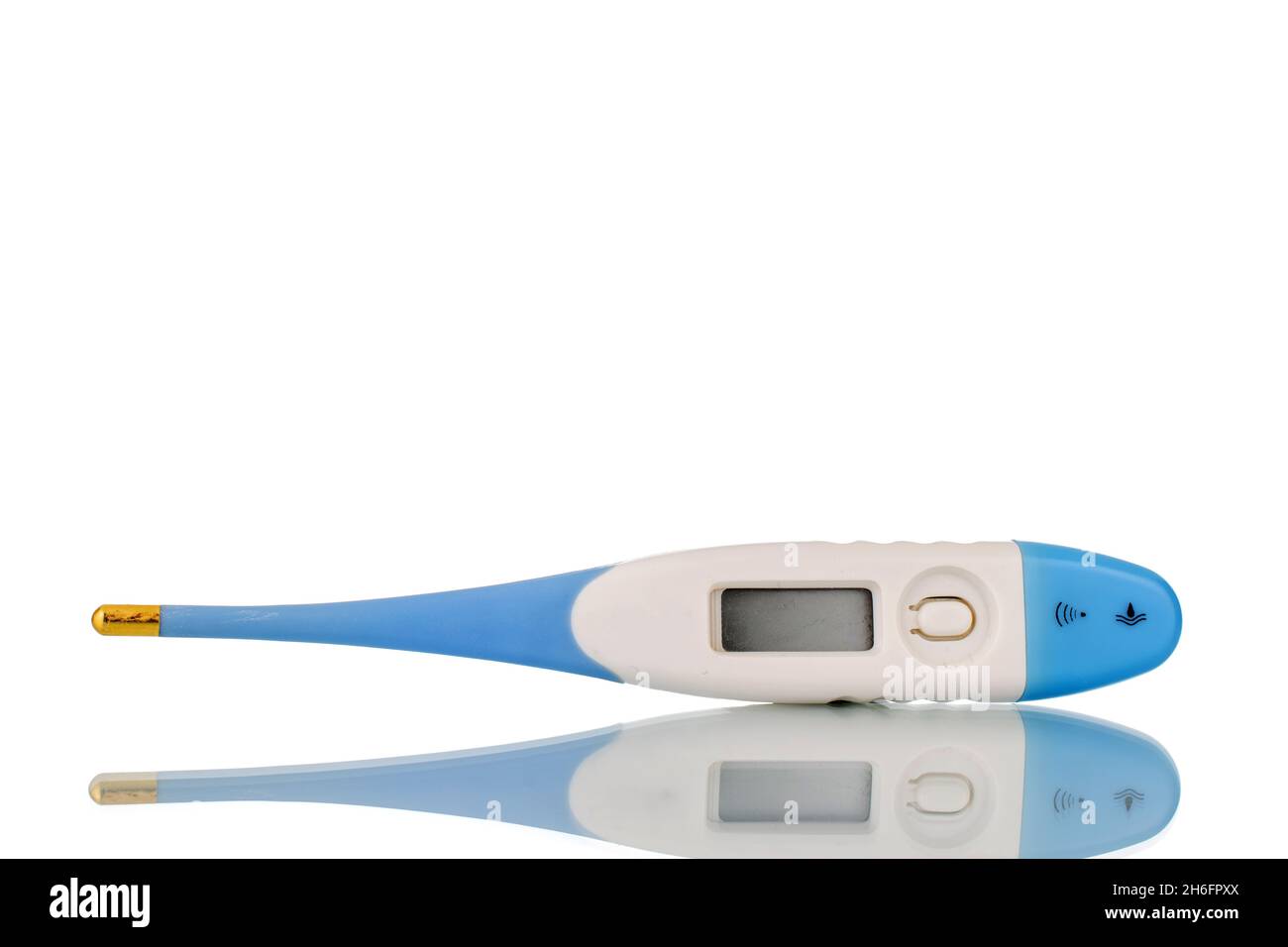 One thermometer, close-up, isolated on white Stock Photo - Alamy