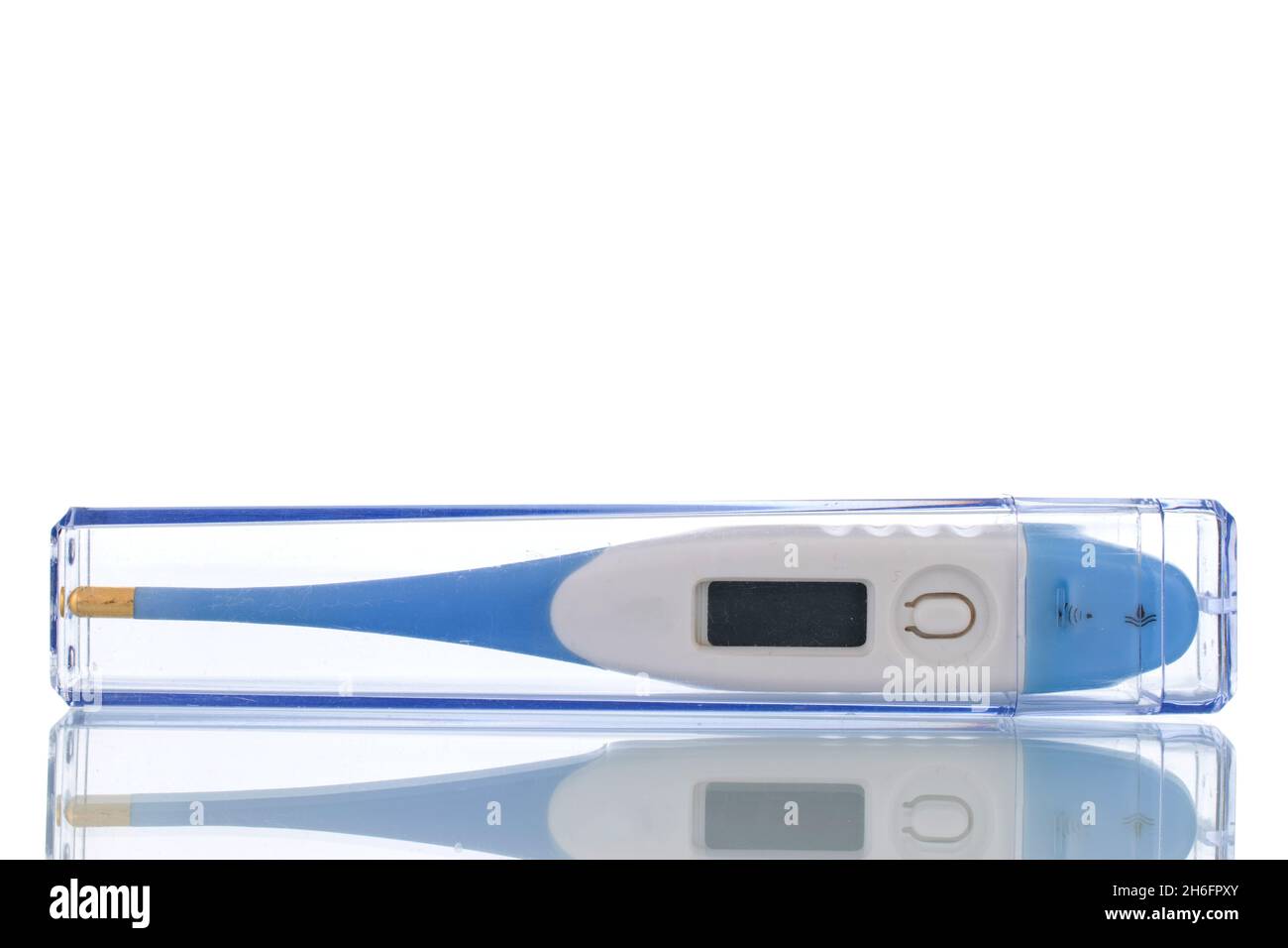 One thermometer, close-up, isolated on white Stock Photo - Alamy