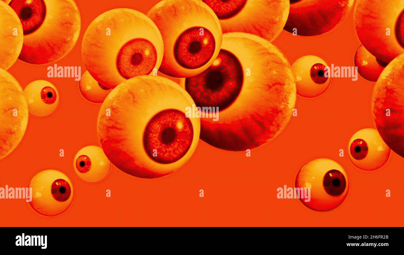 3d illustration - Eyes Balls background Stock Photo - Alamy