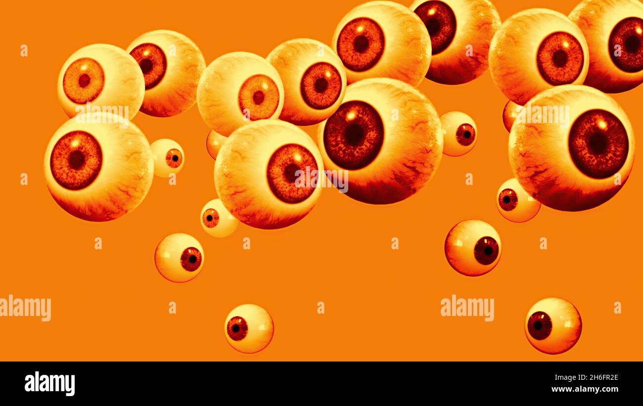3d illustration - Eyes Balls background Stock Photo - Alamy