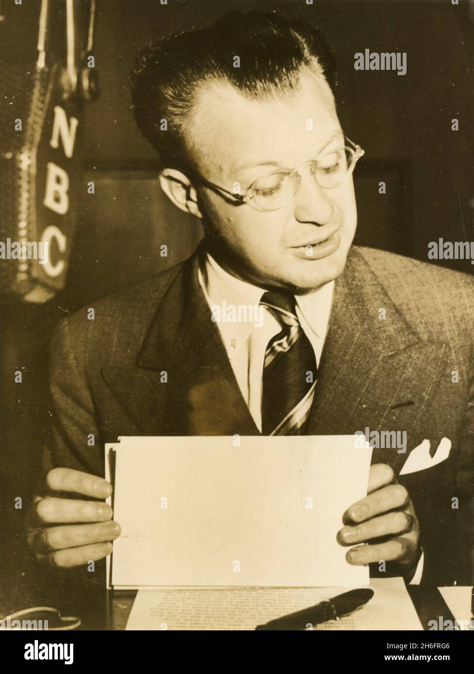 American intellectual, author, and radio TV personality Clifton Fadiman ...